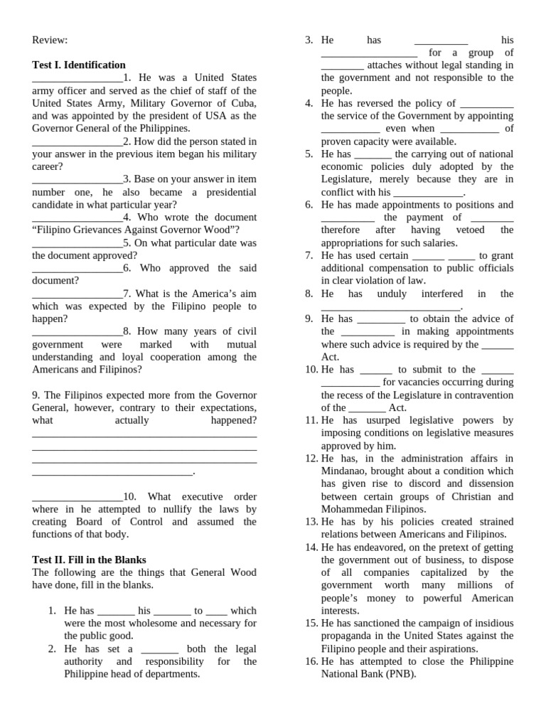 Review-HIST 101 | PDF | Philippines