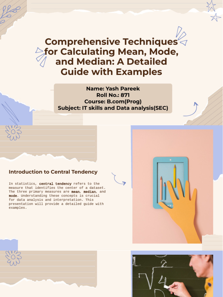 Calculate The Mean, Mode, and Median | PDF | Mean | Mode (Statistics)