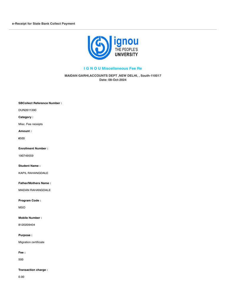 DD Ignou | PDF