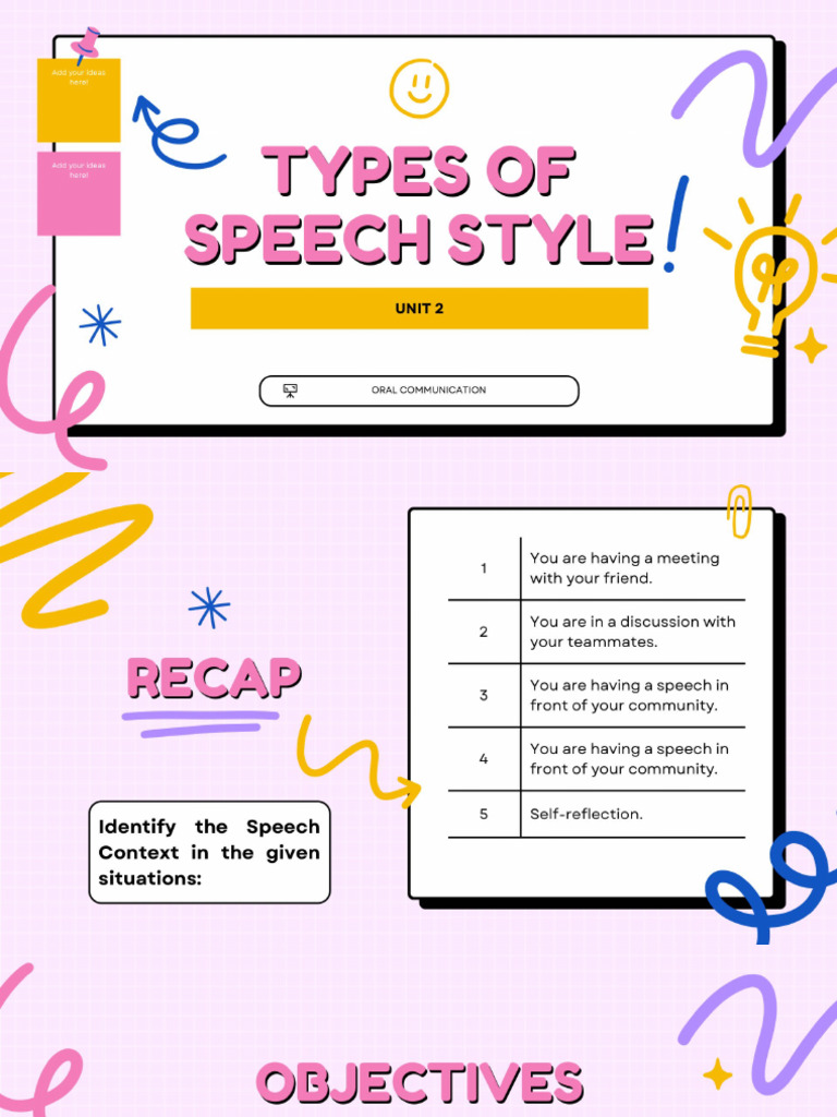l8 Types of Speech Style | PDF