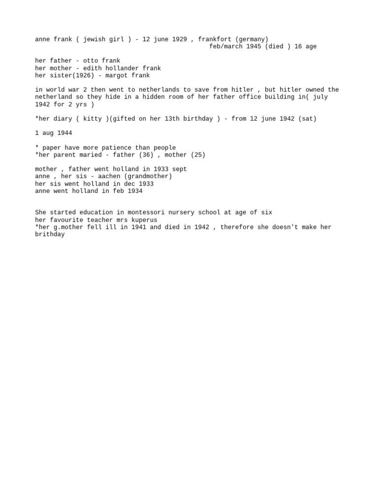 Anne Frank | PDF