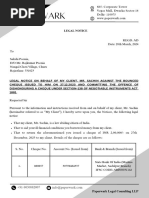 138 Legal Notice Format | PDF | Cheque | Banks