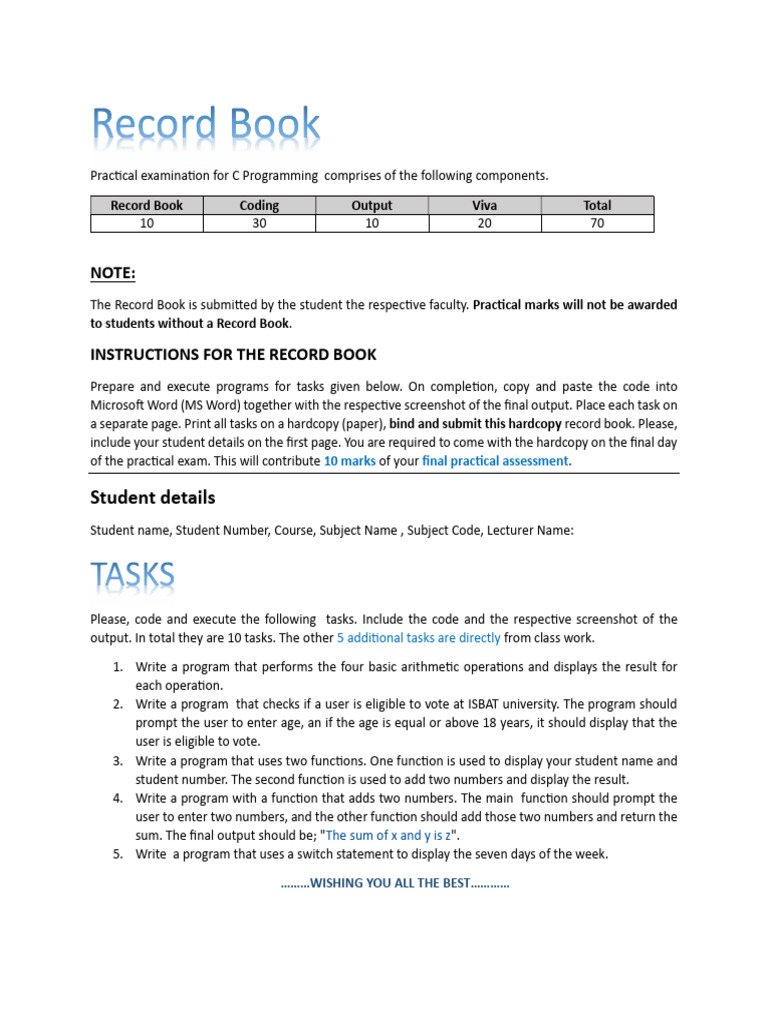 Record Book | PDF