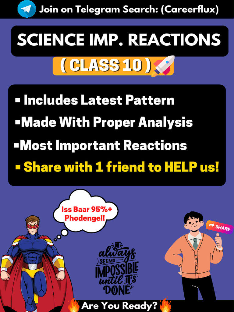 Class 10 Science Reactions Guide | PDF