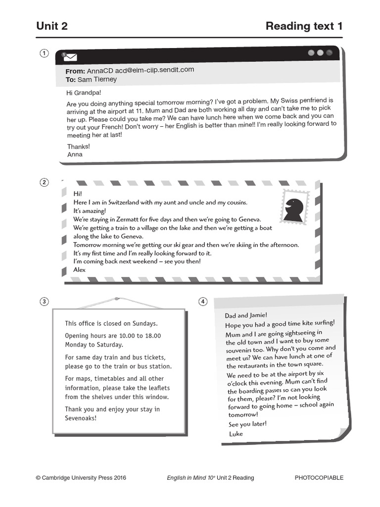 10e_u2_test_reading_texts | PDF