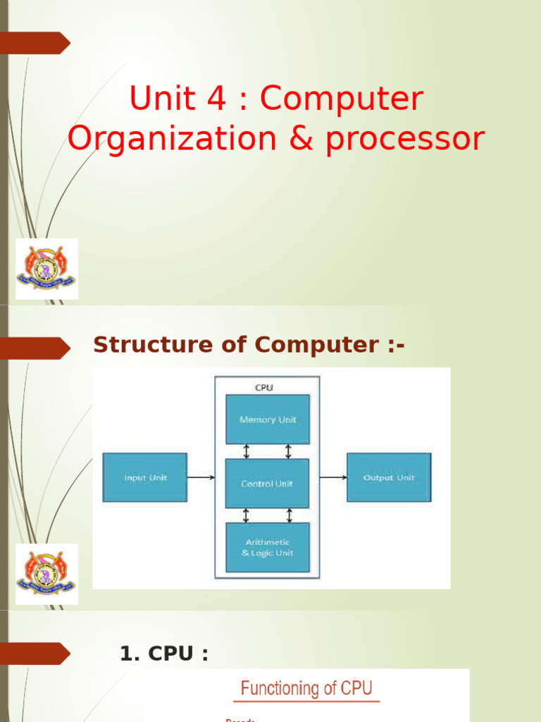 Unit 4 | PDF | Central Processing Unit | Computer Data Storage