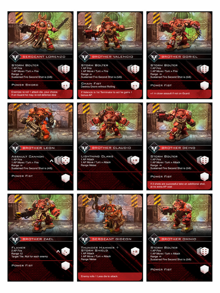 Space Hulk Terminator Cards | PDF