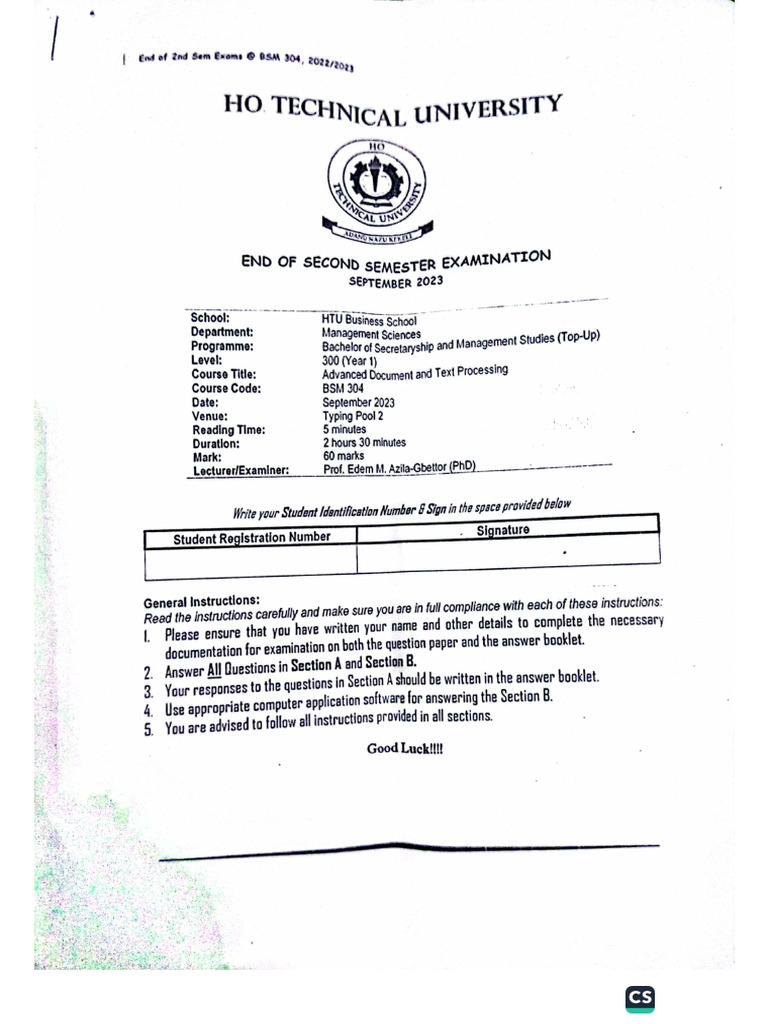 Poly Exam Question | PDF