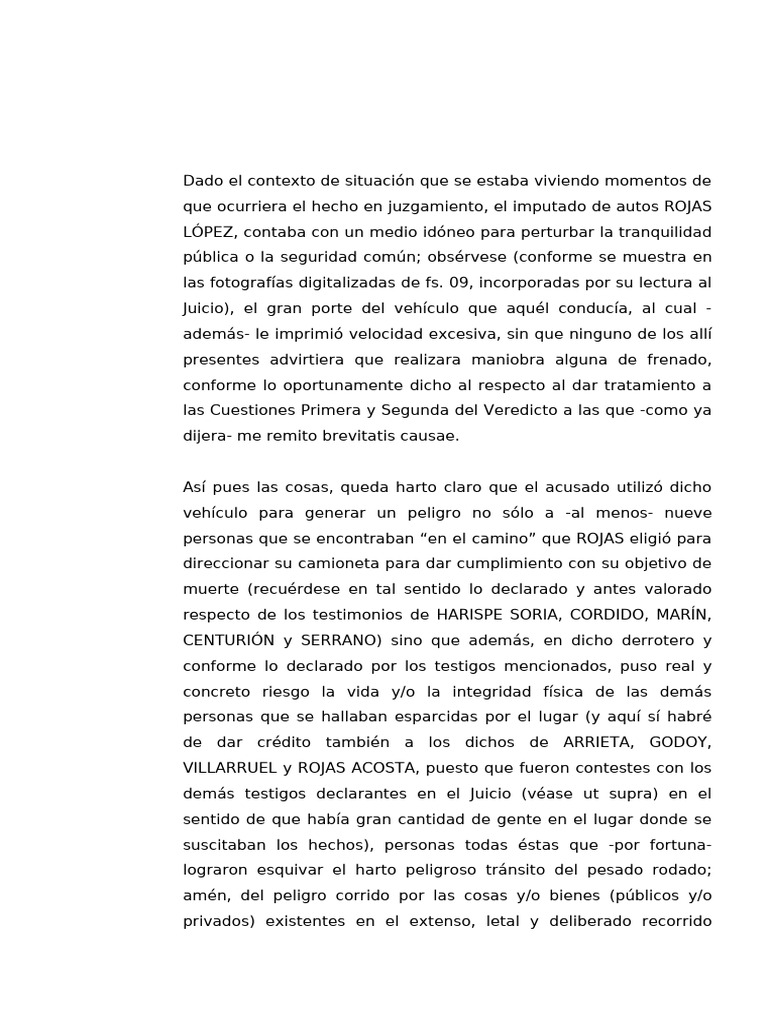 Extracto Fallo La Plata Goyak | PDF | Homicidio | Peligros