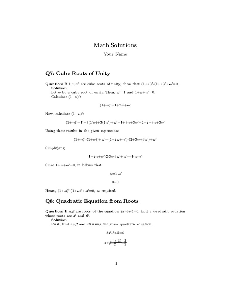 7to16mathgpt | PDF | Determinant | Quadratic Equation