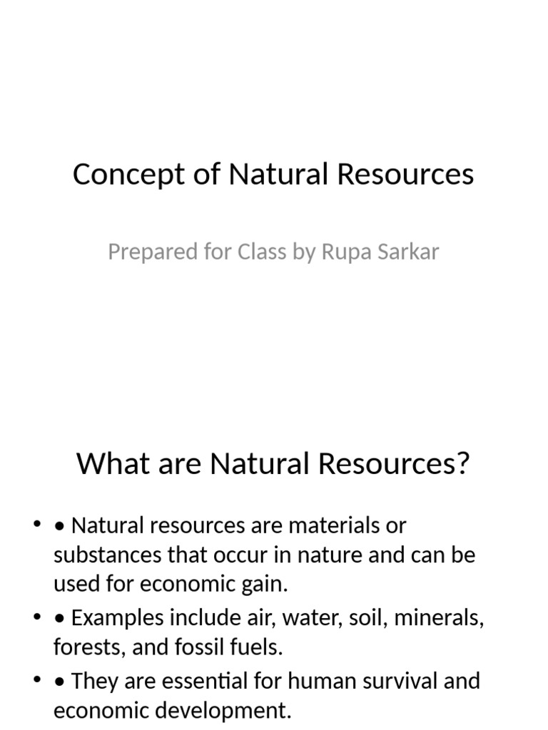 Understanding Natural Resources and Sustainability | PDF