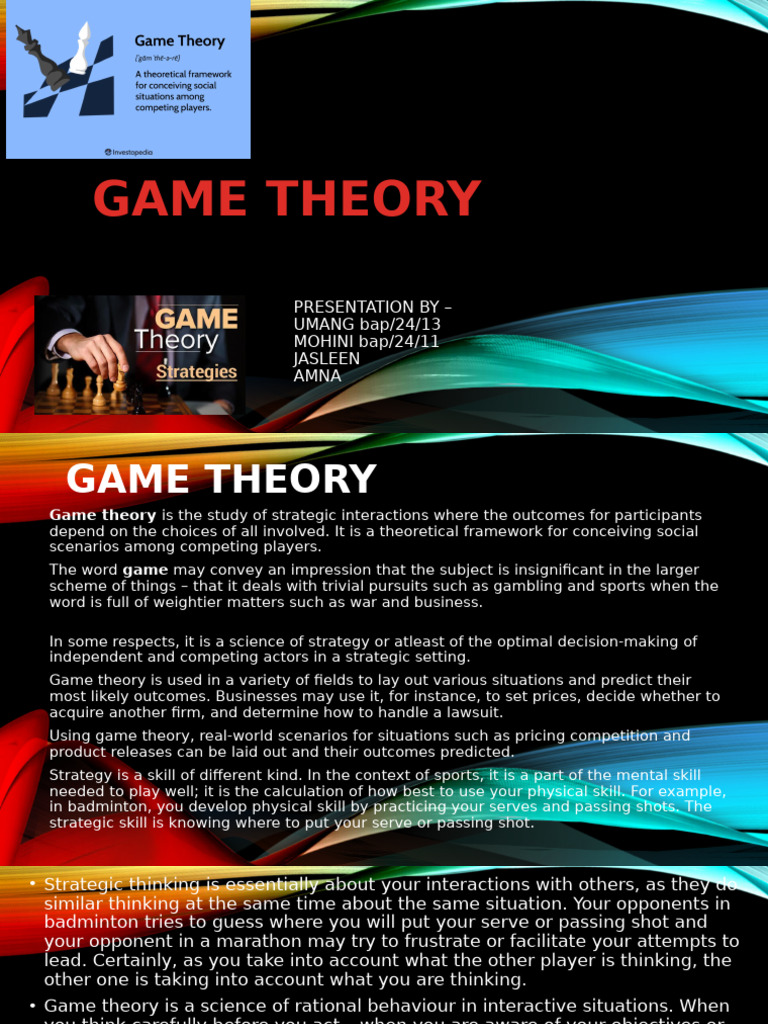 GAME THEORY[1] (1) | PDF | Auction | Game Theory