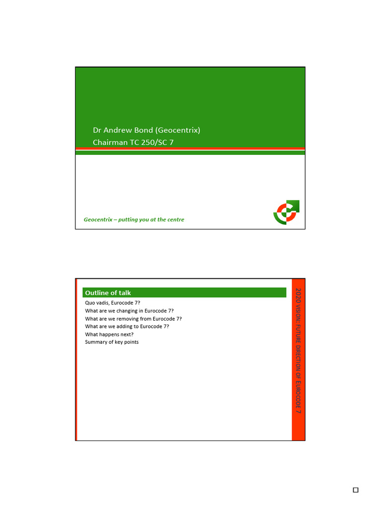 2020 Vision Future Direction of Eurocode 7 | PDF | Geotechnical ...