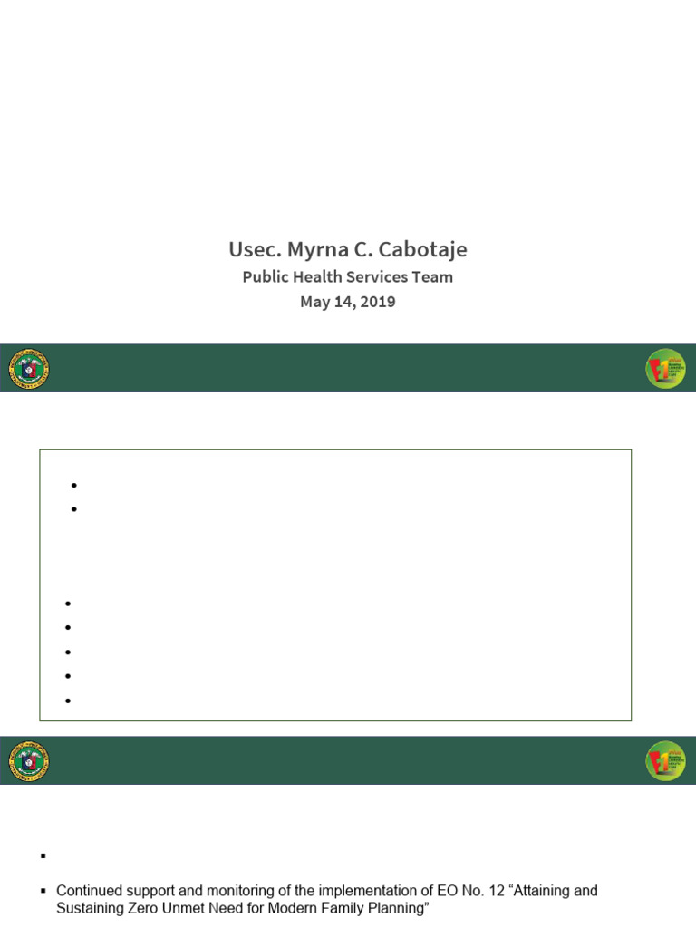 5th Annual RPRH Report Presentation | PDF | Maternal Death | Public Health