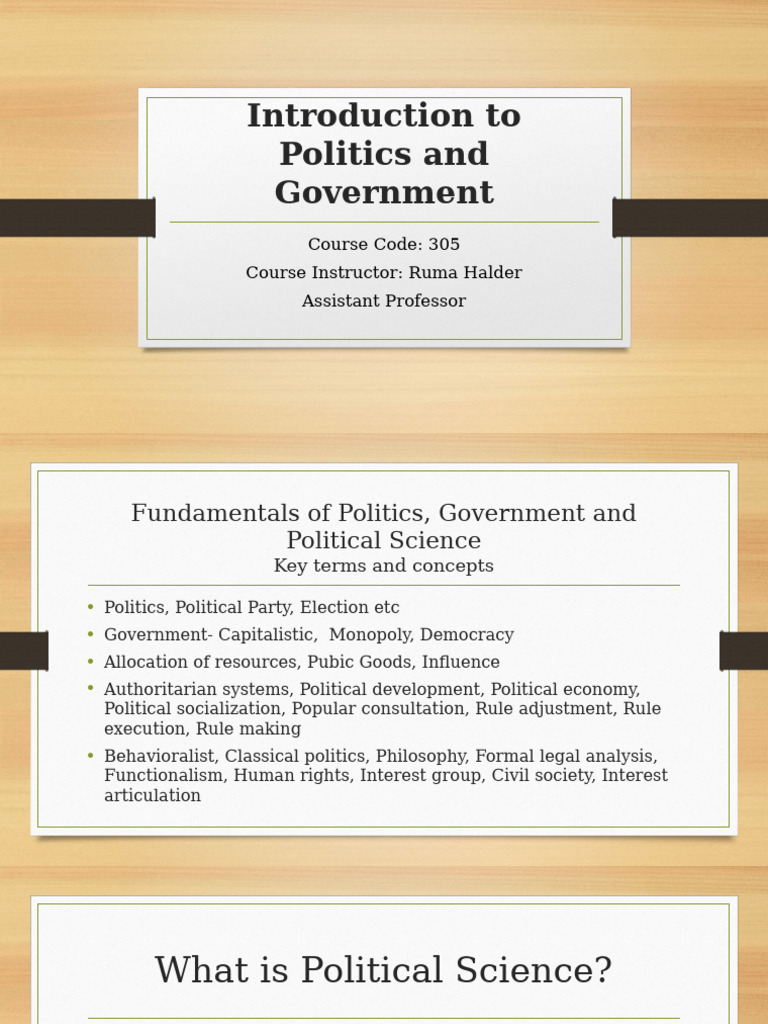 Introduction to Politics and Government | PDF | Power (Social And ...