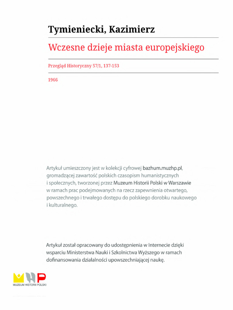 Przeglad Historyczny r1966 t57 n1 s137 153 | PDF