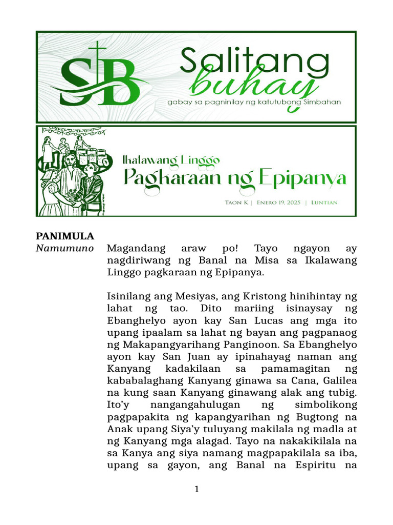 2 LINGGO PAGKARAAN NG EPIPANYA (2KP)_ | PDF