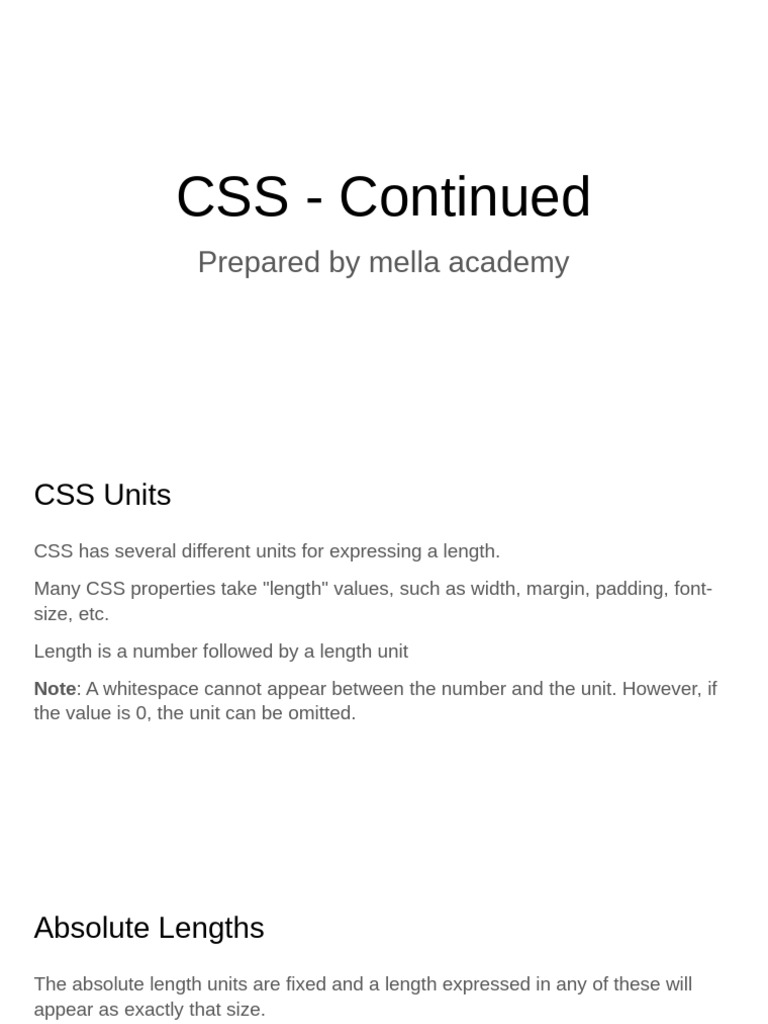 CSS - Continued | PDF