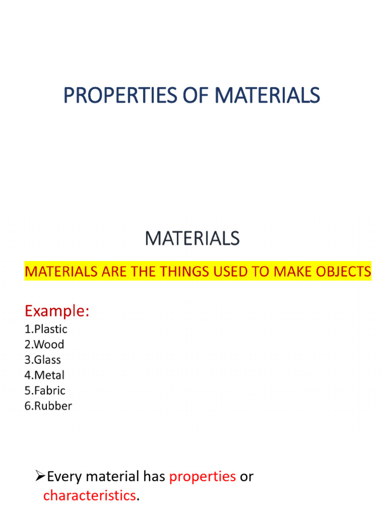 Properties of Materials-1 | PDF