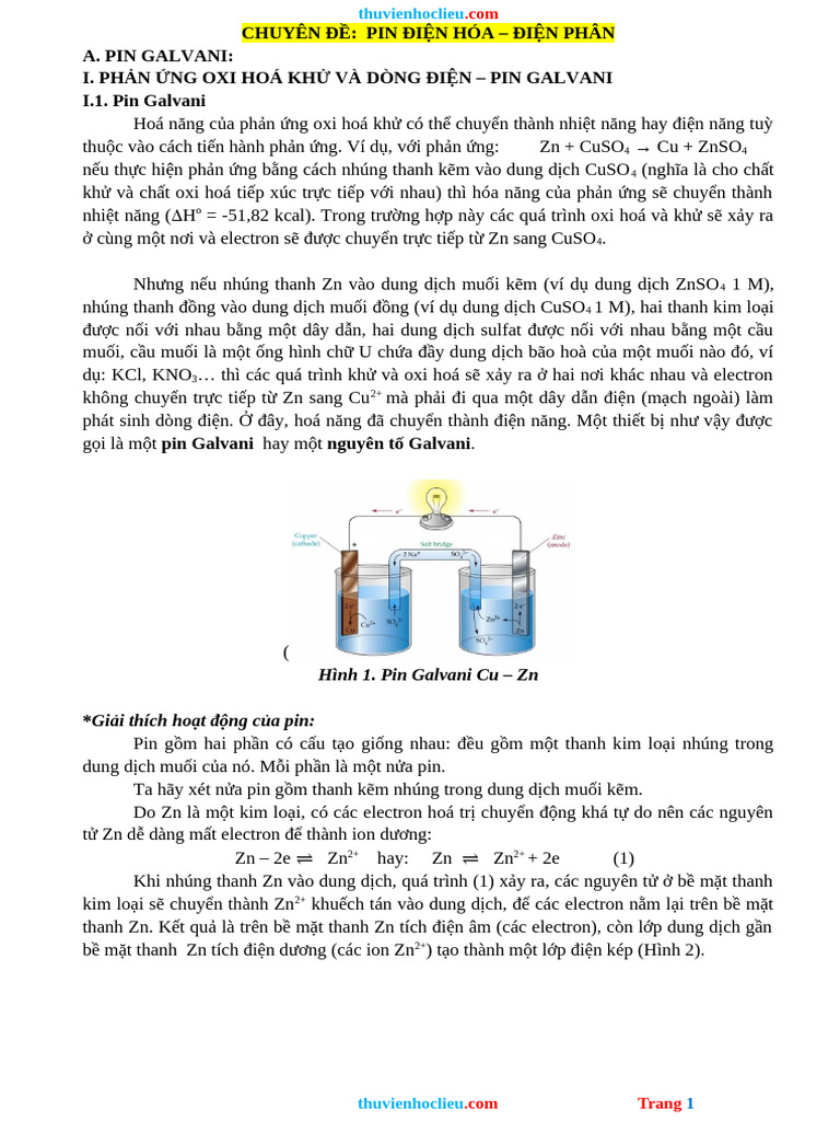 18.chuyen de Pin Dien Hoa Dien Phan | PDF