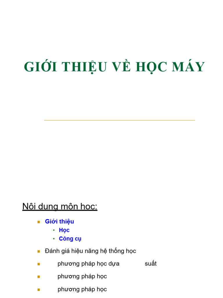 Chuyen de 2 - Hoc May | PDF