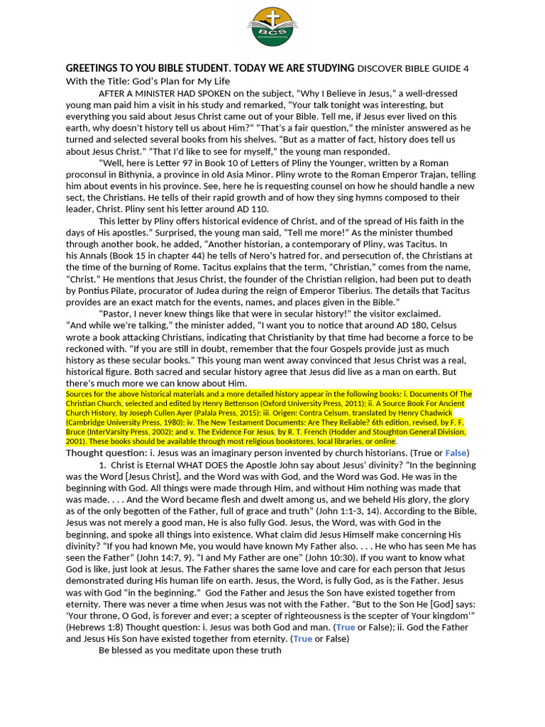 VOP_Facilitator_(God_the_Son)_script_4 | PDF | Jesus | Bible Prophecy