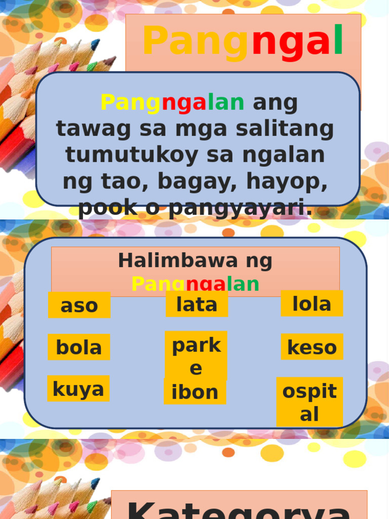 Kategorya NG Pangalan | PDF