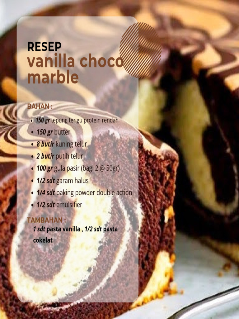 Resep Vanilla Choco Marble | PDF