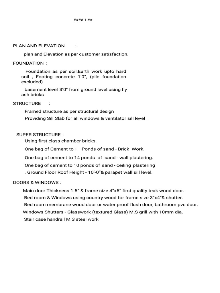 Construction Specification | PDF