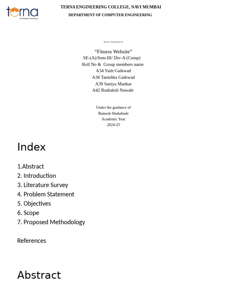 A2 Mini-Project for Review I | PDF