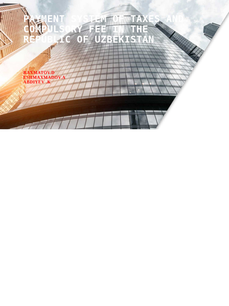 Payment System of Taxes and Compulsory Fee in | PDF | Taxes | Value ...