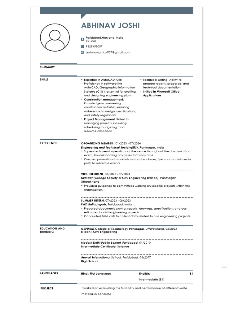 Abhinav Resume (1) | PDF | Résumé