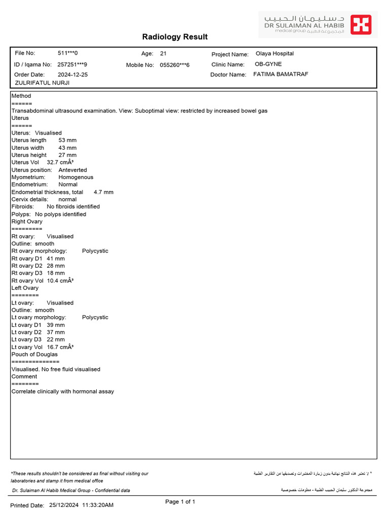 Radiology Result | PDF
