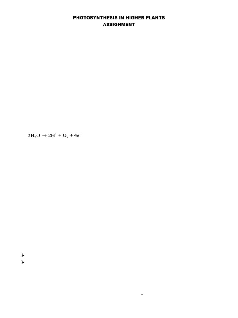 Photosynthesis in HP Assignment | PDF | Photosynthesis | Nicotinamide ...