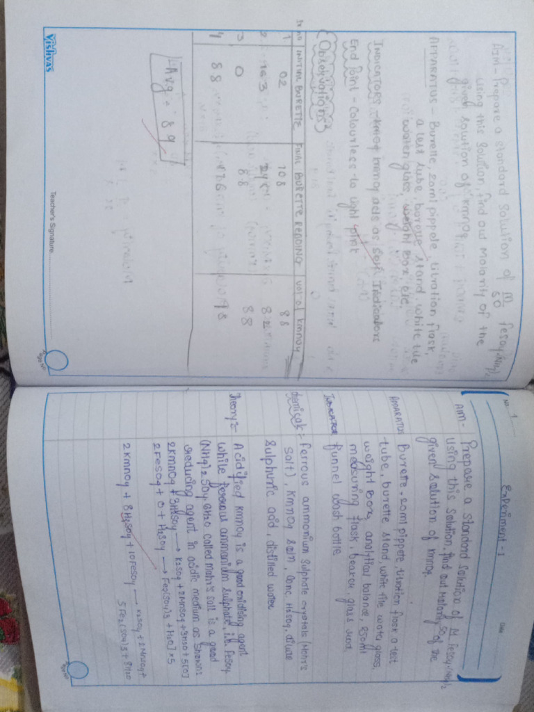 Chemistry Practical Part 1 | PDF