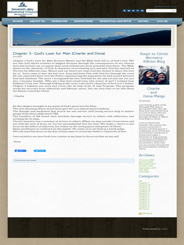 Chapter 1 - God's Love For Man (Charlie and Dena) | PDF | Jesus | Twelve Step Program