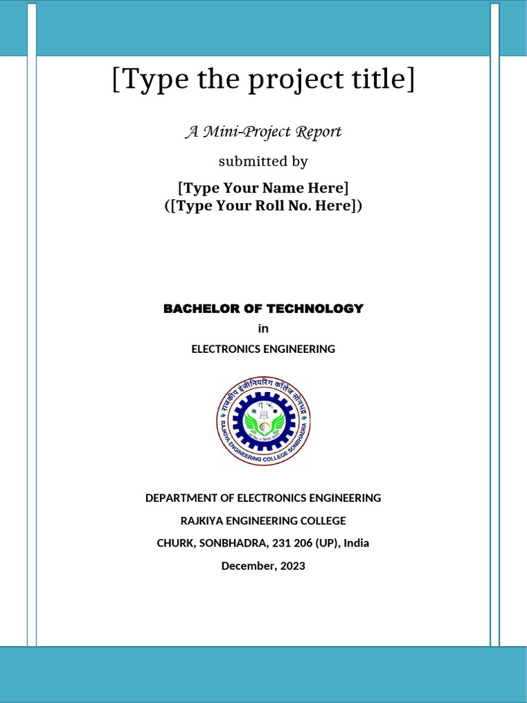 BTech_3rd_Year_Report_Format | PDF