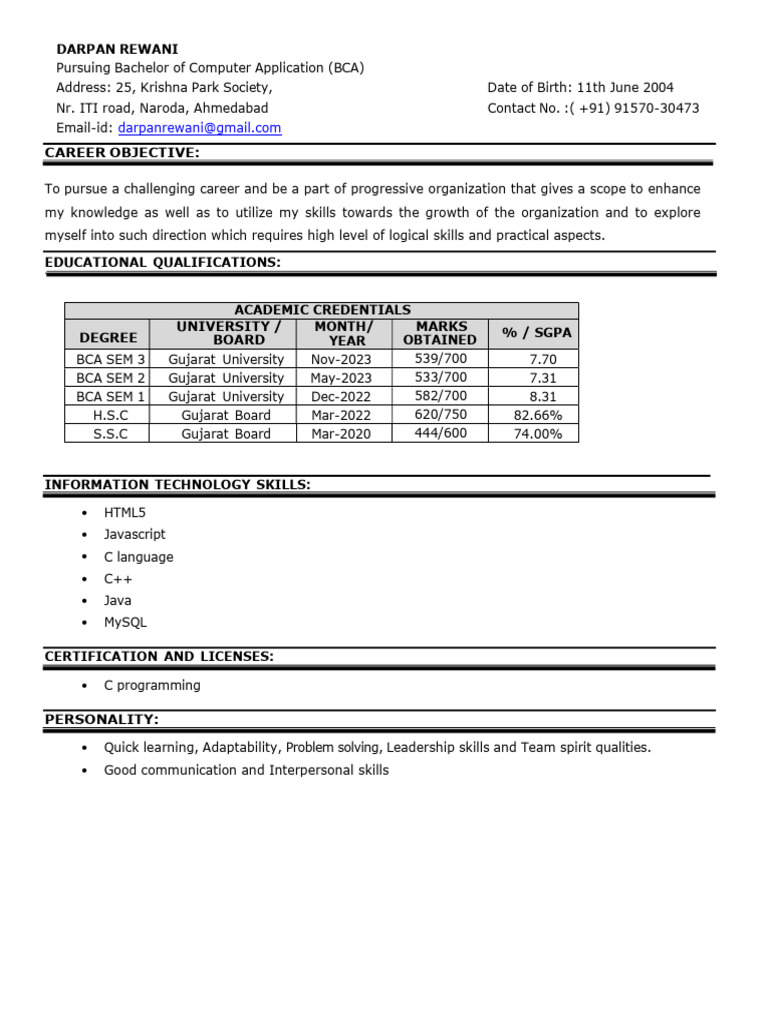 Resume - Darpan Rewani-2-7 | PDF
