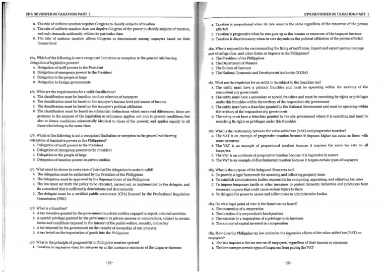 Taxation Part I 17 | PDF