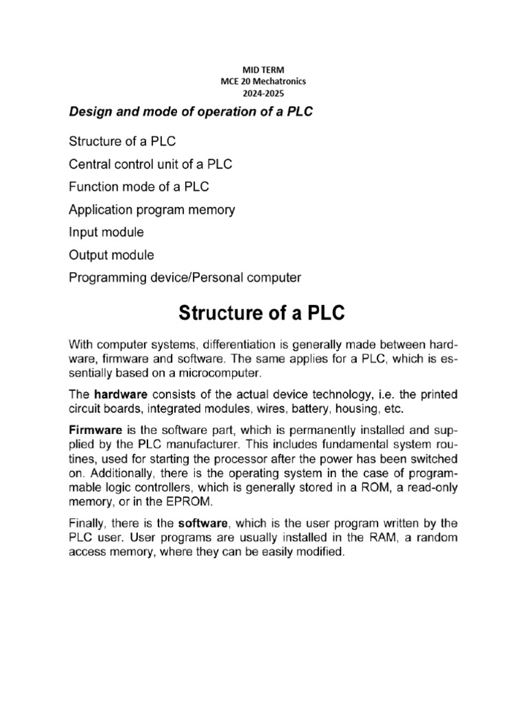 Introduction To PLC - Merged | PDF | Programmable Logic Controller ...