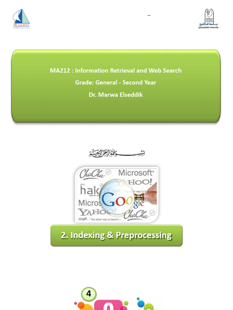 chapter2-MA212-Indexing & Preprocessing | PDF | Search Engine Indexing | Information Retrieval