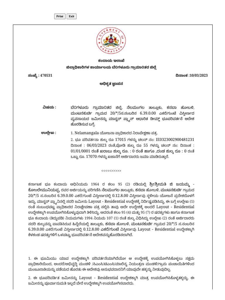 Conversion For All Sy No | PDF