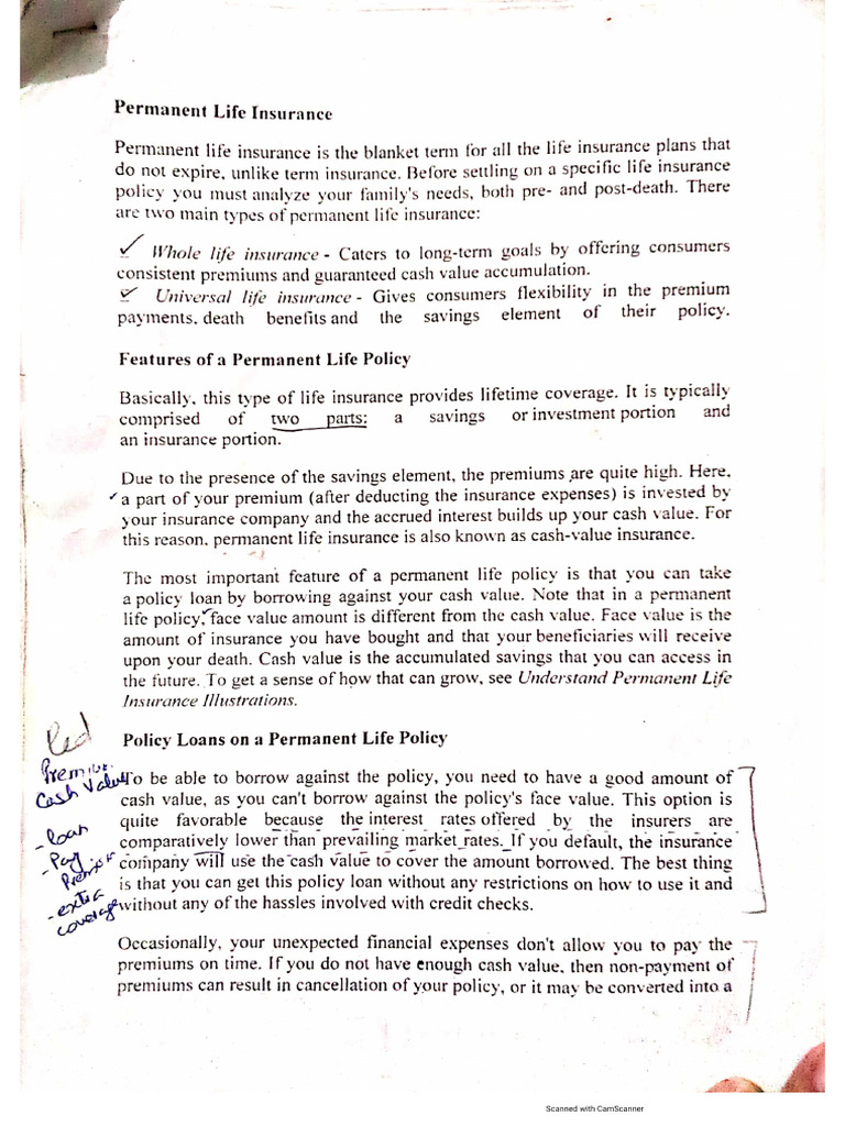 Types of Life Insurance Contracts (1) | PDF