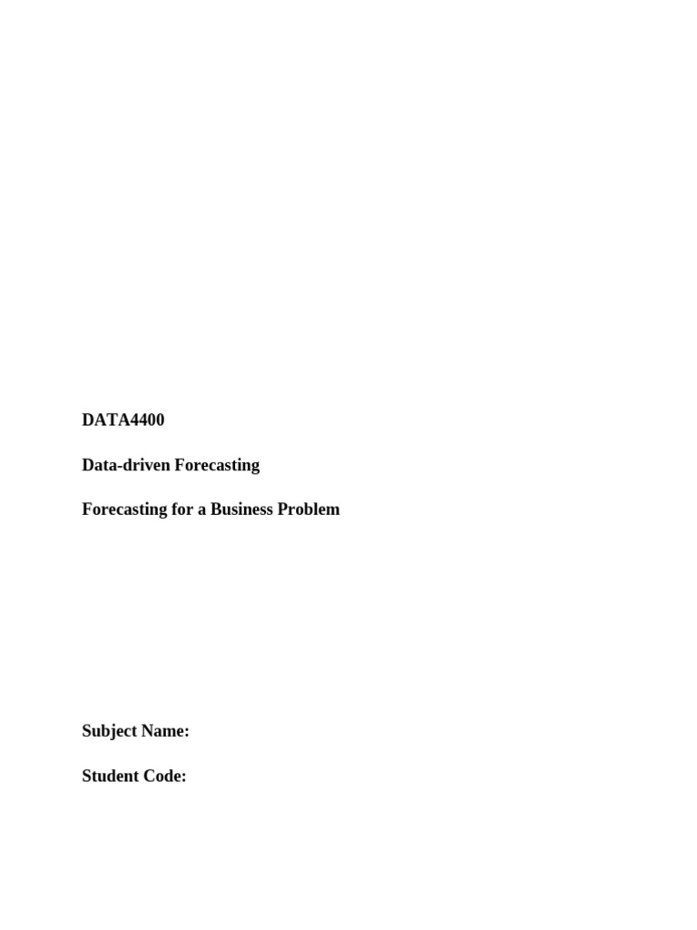 Fwd_ DWA - 23 - DATA4400 Data-driven Forecasting A2 | PDF | Vector Autoregression | Coefficient ...