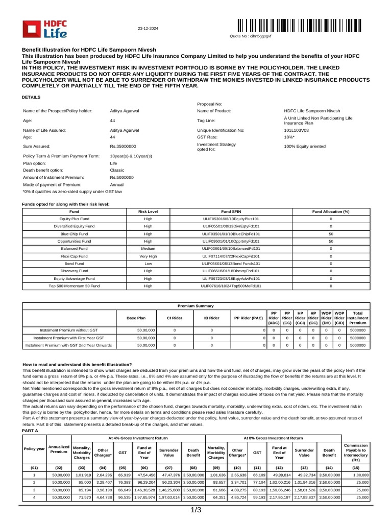 Illustration (3) | PDF | Insurance | Life Insurance