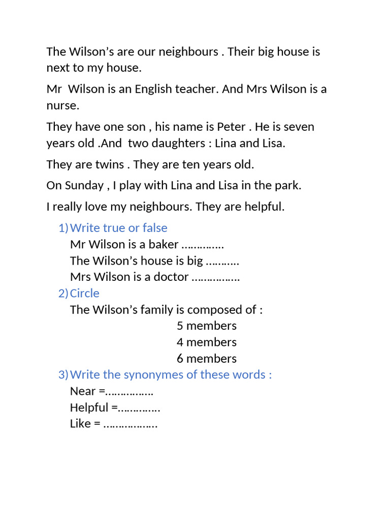 The Wilson Text 1 | PDF