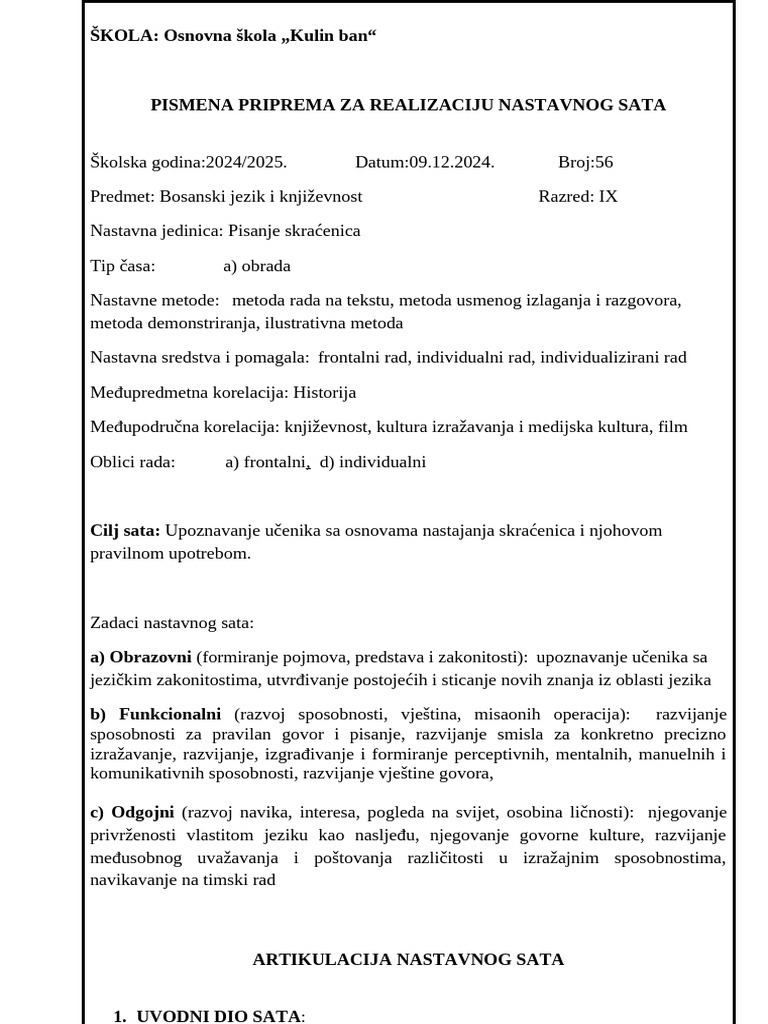 56.priprema - Pisanje Skraćenica | PDF