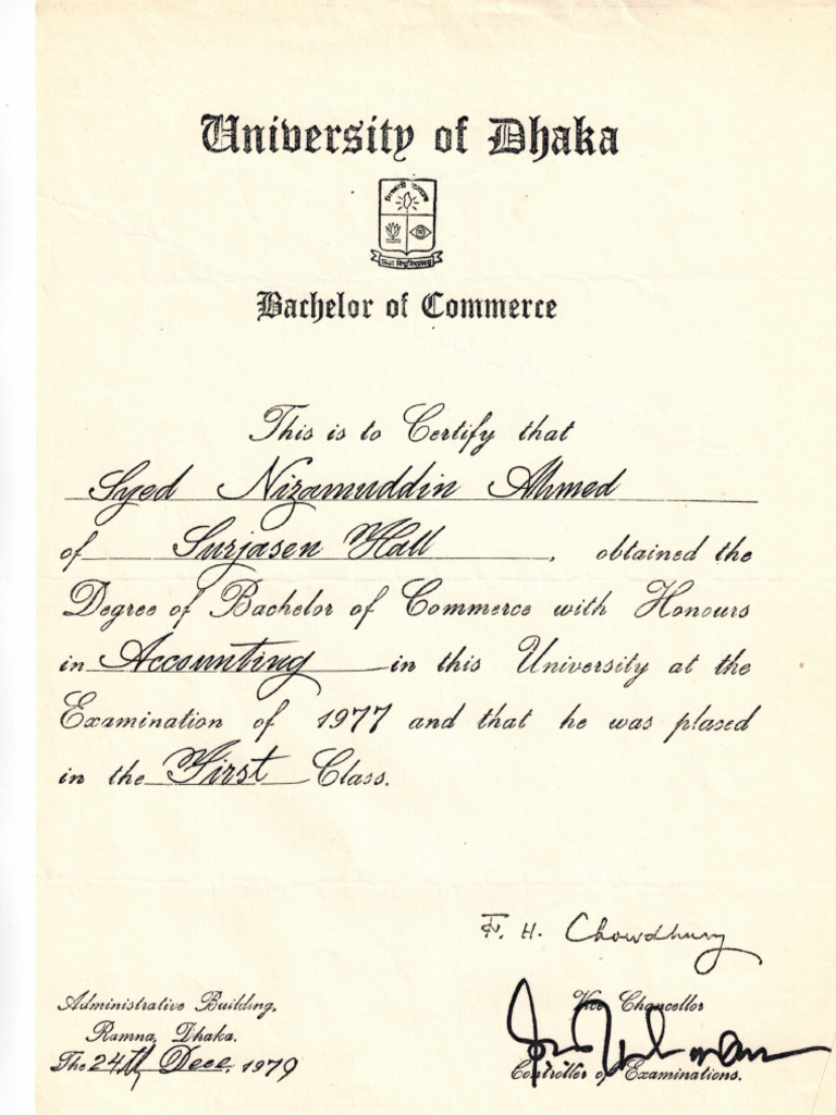 Bcom Certificate | PDF