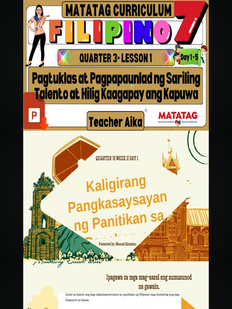 Filipino Q3 W1 Day 1 | PDF