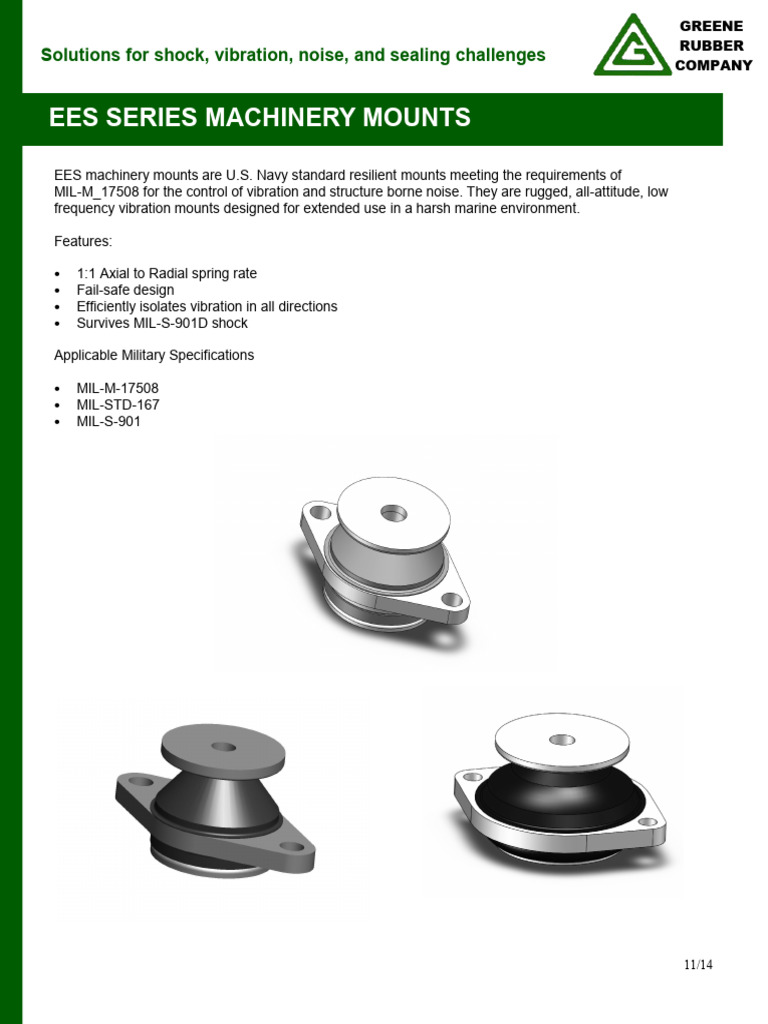 MIL-S-22698 Compliant Machinery Mounts | PDF | Stiffness | Mechanical ...